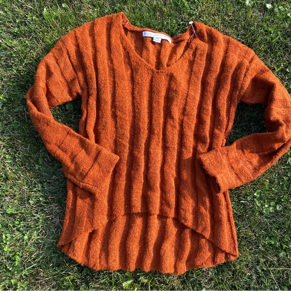 HYFVE | Sweaters | Thick Ribbed Orange Sweater | Poshmark